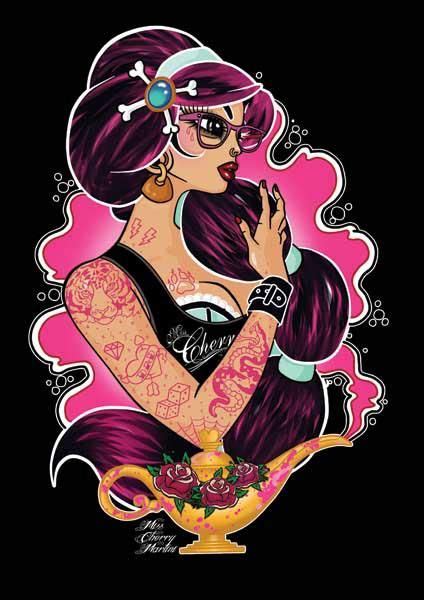 MISS CHERRY MARTINI ART | Disney tattoos, Punk disney princesses ...