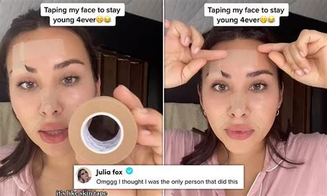 Woman, 25, shares how she achieves Botox-like effect by TAPING her face | Daily Mail Online