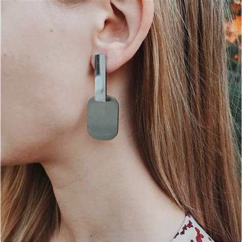 Длинные серьги из медицинской стали Глория розовое золото Steel ...
