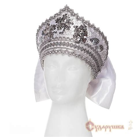 Купить кокошник «Снегурочка» - Каркасный кокошник