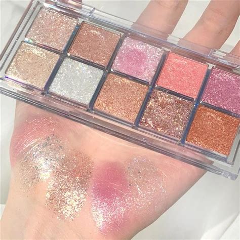 ROTO-paleta de sombras de ojos acrílicas, 10 colores, brillo duradero ...
