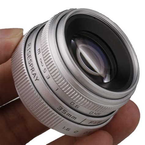 Серебристый мини-объектив 35 мм f/1,6 Φ CCTV + переходное кольцо для ...