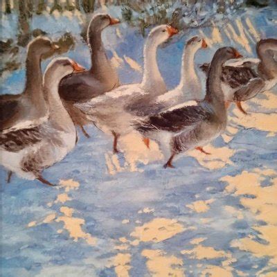 Картина «Гуси». Размер: 70x50 (см). Художник Ильюшенко Людмила - Купить ...
