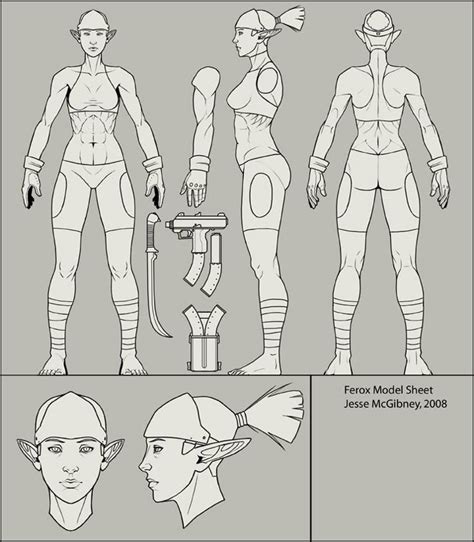 character sheet with front back and side | Cartoon character design, Character reference sheet ...