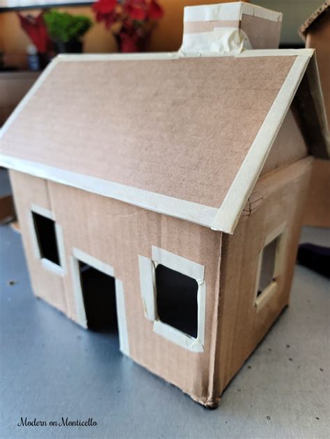 DIY Cardboard Miniature Houses - Modern on Monticello