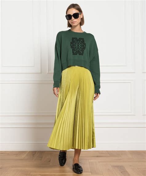 Max Mara - Зеленая юбка-плиссе TAMBUTO купить в Symbol
