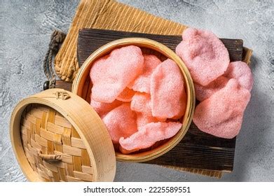 Indonesian Prawn Shrimp Crackers Chips Sauce Stock Photo 2225589551 ...
