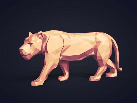 Файл 3D Фигурка тигра LowPoly 🐉・Модель для загрузки и 3D-печати・Cults