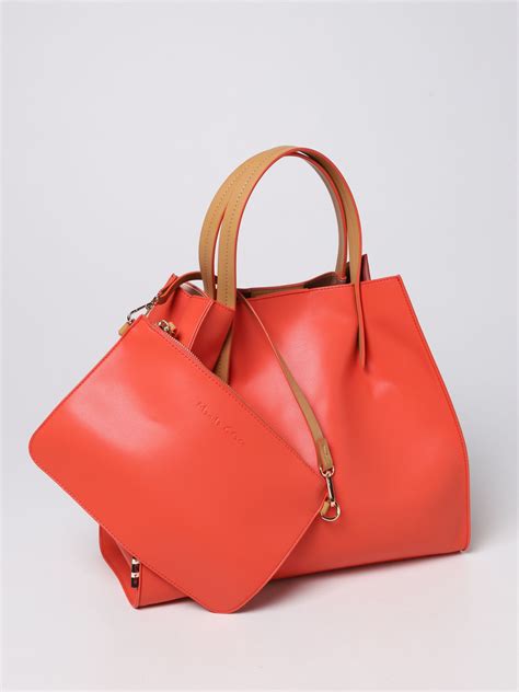 MANILA GRACE: Shoulder bag women - Coral | Tote Bags Manila Grace ...