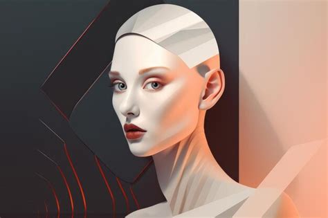 Premium AI Image | Futuristic portrait of a woman with a sleek and ...
