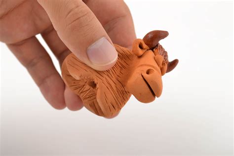 Купить Фигурка из глины статуэтка животного ручной работы фигурка для ...