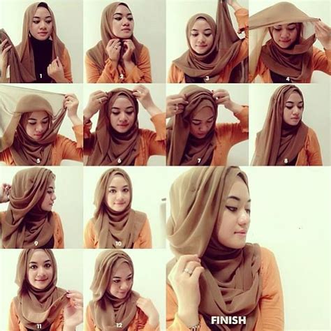 Tutorial Hijab Fashion Style Simple Pashmina - Mari Berhijab