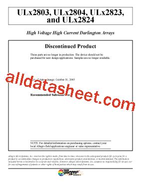 ULN2803L Datasheet(PDF) - Allegro MicroSystems