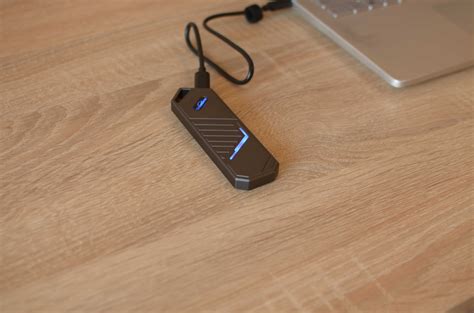 NVMe карман с RGB для внешнего m.2 SSD диска UnionSine Type-C 3.2 gen2 ...