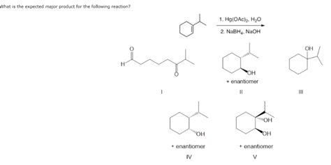 Solved What is the expected major product for the following | Chegg.com