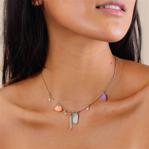 Колье Franck Herval, Aurore, ракушки Capiz в смоле,кристалл Swarovski ...