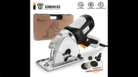 DEKO QD6908 Mini Serra Circular Poderosa e Funcional - YouTube