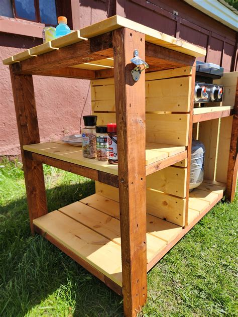 Griddle Stand Build Plans DIY Outdoor Furniture Plans Blackstone Stand ...