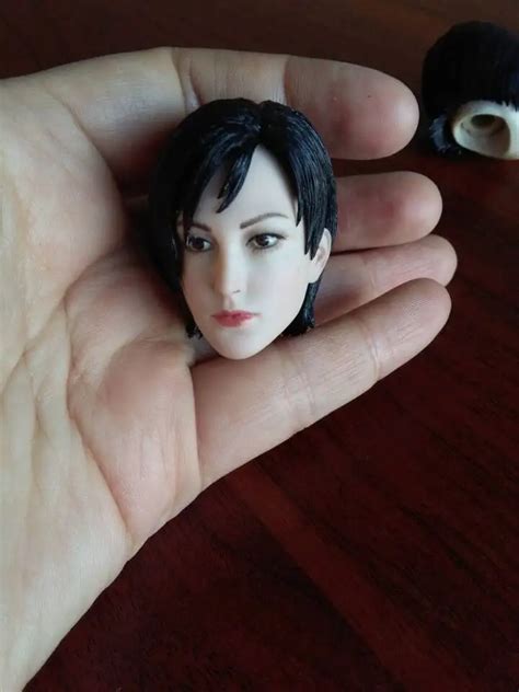 1/6 Ada Wong Head Sculpt with Short Hair For 12" Woman Figure Pale Body ...