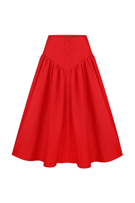 RED PUFFY SKIRT | CULT MIA | Sayya