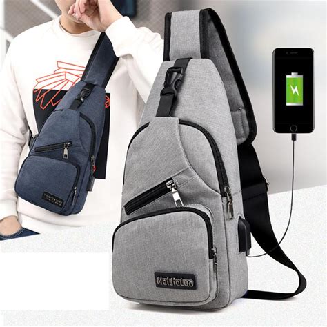 Мужское плечо Сумки USB Зарядка Crossbody Сумки Мужчины Anti Theft ...