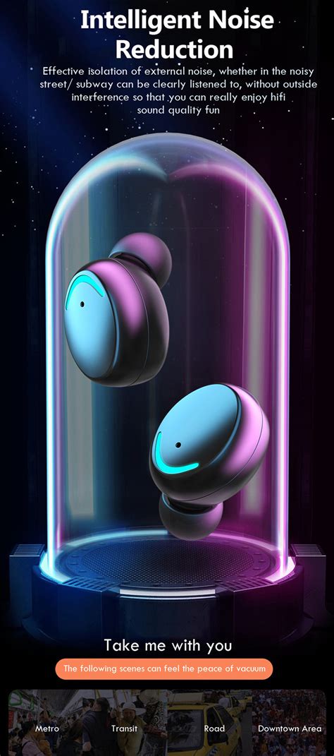 IPX7 Waterproof Headsets Wirless Earbuds Bluetooth 5.0 Earphones Touch ...