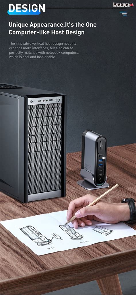 Hub chuyển đa năng Baseus Working Station 16 in 1 Multifunctional