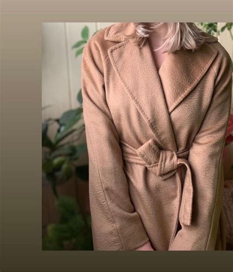 Пальто-халат из итальянской шерсти с кашемиром Max Mara camel купить в ...