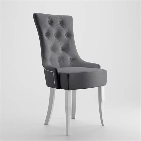 Мягкий стул с каретной стяжкой Сантьяго ultra grey купить в интернет ...
