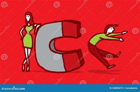 Огромный магнит человека иллюстрация вектора. иллюстрации насчитывающей ...