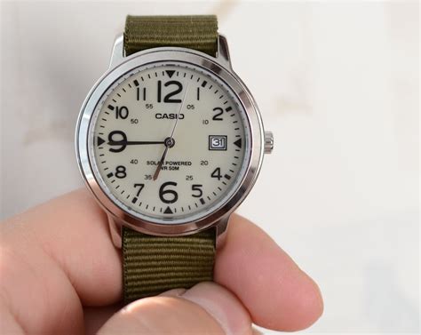Обзор Casio MTP-S100 — тканевый ремешок и солнечное питание