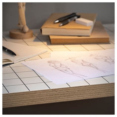 LAGKAPTEN table top, white/anthracite, 140x60 cm - IKEA