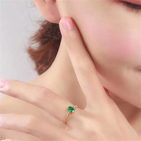 JoiasHome роскошное 925 Серебряное кольцо с зеленым овальным Изумрудным ...