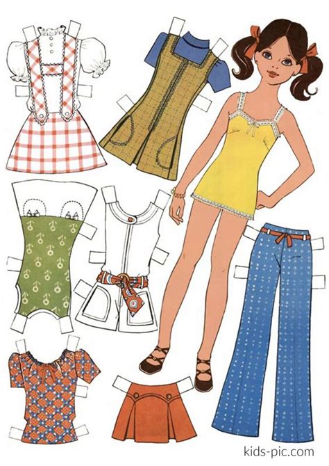 Куклы из Бумаги с Одеждой Для Вырезания | Kids-Pic.com | Paper dolls ...