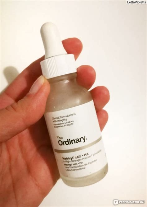 Сыворотка-уход The Ordinary Matrixyl 10% + HA - «Увлажняющая и ...