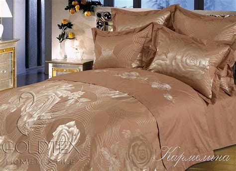 Постельное белье жаккард De Luxe Кармелина Goldtex купить