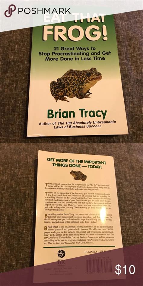 Eat that Frog Book | Eat the frog, Brian tracy, Frog