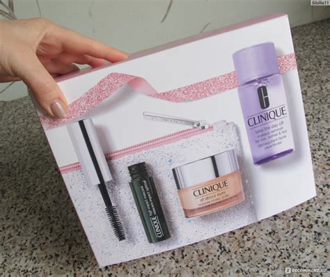Косметичка CLINIQUE All About Eyes Value / Белая с блёстками - «Сшита ...