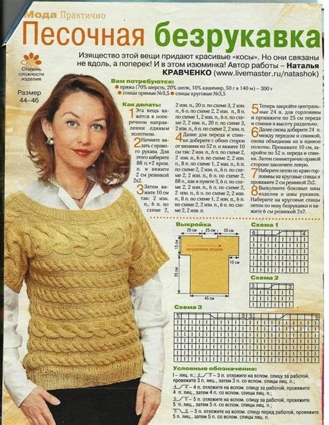 Жилет спицами 52 – 54 размера – 7 моделей со схемами и описанием для ...