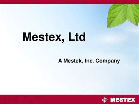 Mestex, a Division of Mestek Inc.