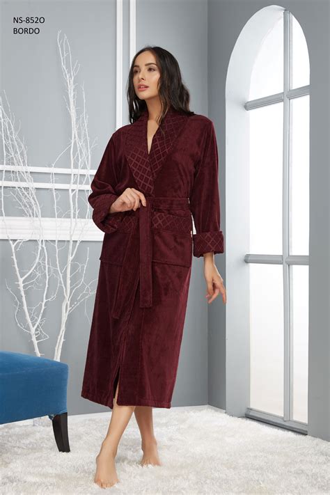 Халат женский Nusa 3XL "NS 8520" Бордо от продавца: Современный дом – в ...