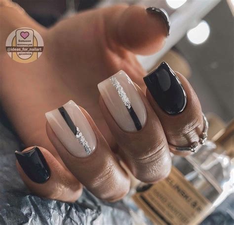 Черный маникюр | Flamingo nails, Chic nails, Trendy nails