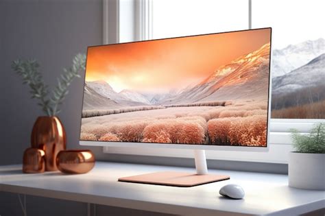 Modern monitor on elegant table | AI-generated image