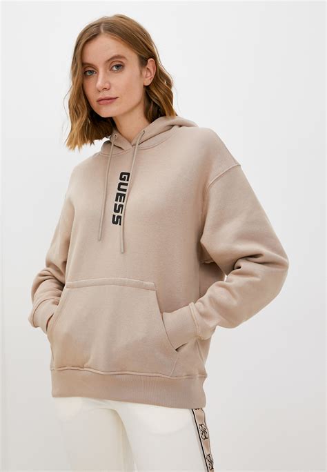Худи Guess, цвет: бежевый, RTLABX059001 — купить в интернет-магазине Lamoda