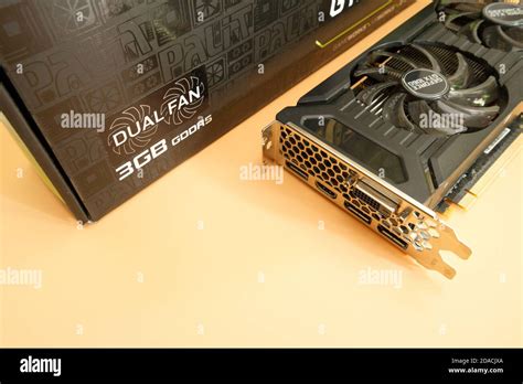 palit dual nvidia geforce gtx 1060 video card used top view Stock Photo ...