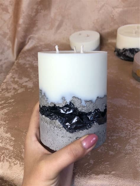 СОЄВІ СВІЧКИ. HANDMADE on Instagram: "Бетонная свеча из натурального ...