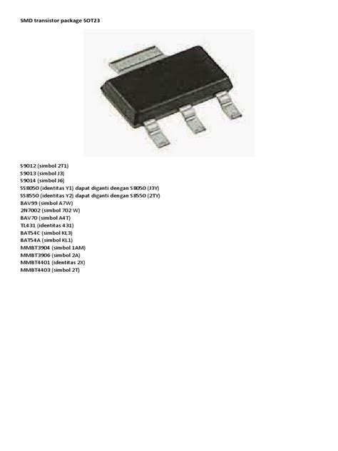 SMD Transistor Package SOT23 | PDF
