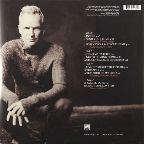 Виниловая пластинка STING - SACRED LOVE | Купить в магазине Аудиомания