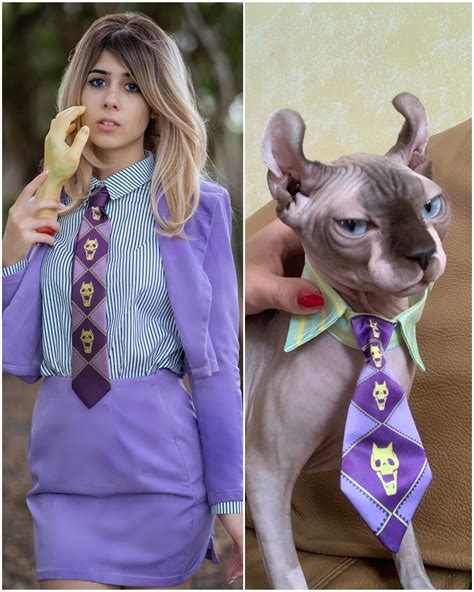 our yoshikage kira cosplays! who did it better, me or my cat? : r ...