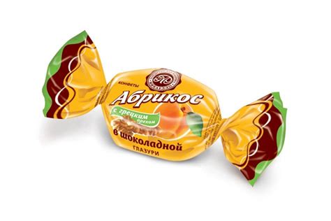 Конфеты Абрикос в шоколадной глазури с миндалем 3кг. (Микаелло ...